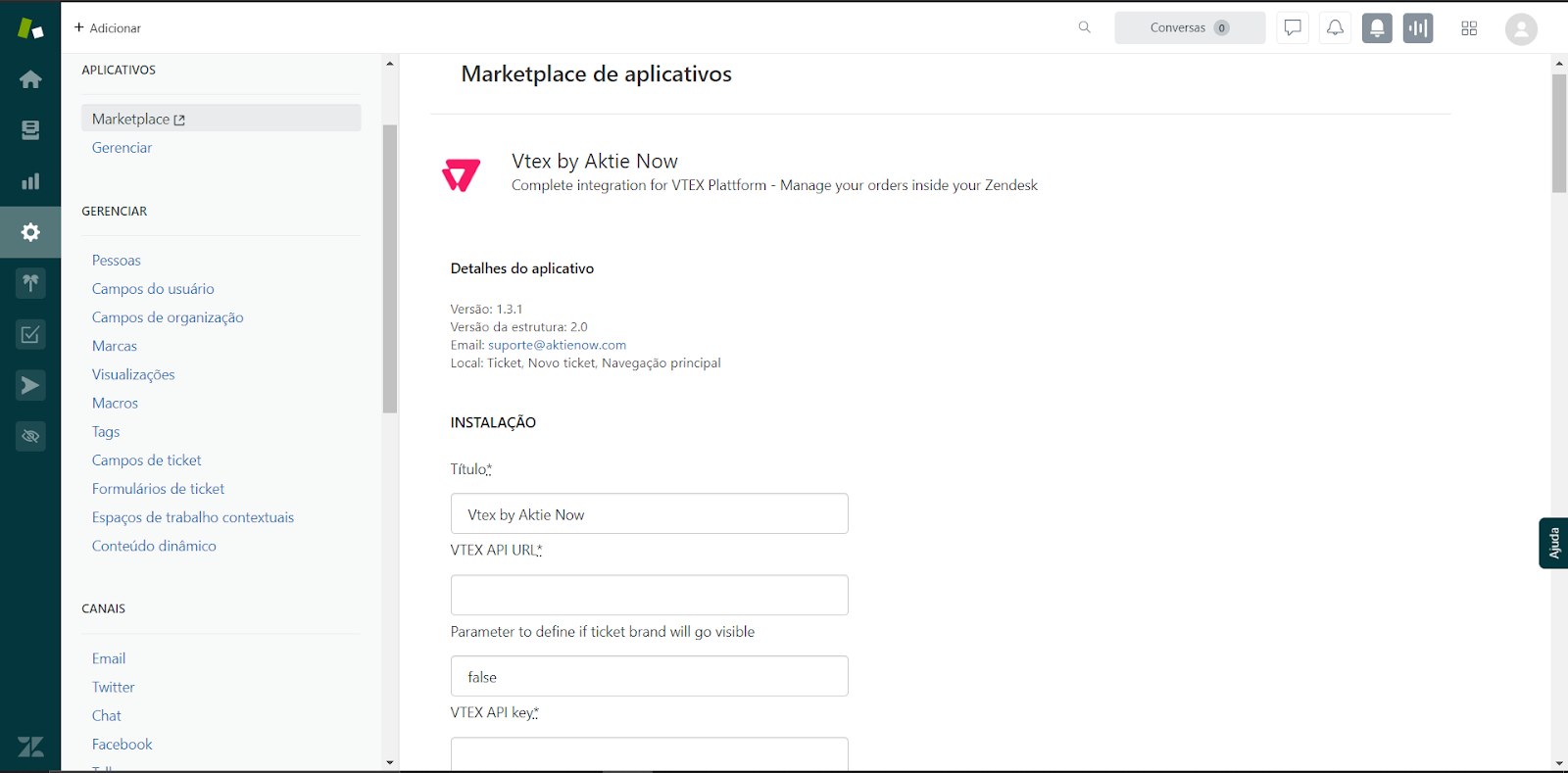 Installing and Configuring Vtex App – Managed Services | Help Center